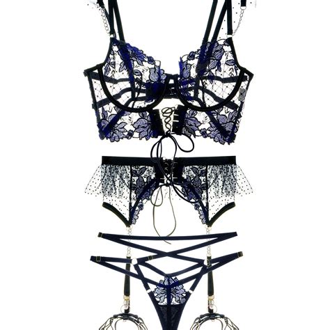 Elegant Essence Embroidery Lingerie Set Hellolagirl Hello La Girl