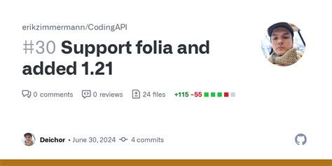 Support Folia And Added 121 By Deichor · Pull Request 30 · Erikzimmermanncodingapi · Github
