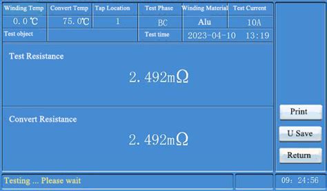 Transformer Dc Winding Resistance Tester