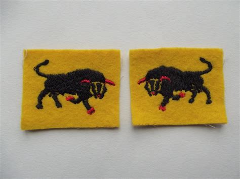 Ww2 11th Armoured Division Formation Patches Dbg Militaria