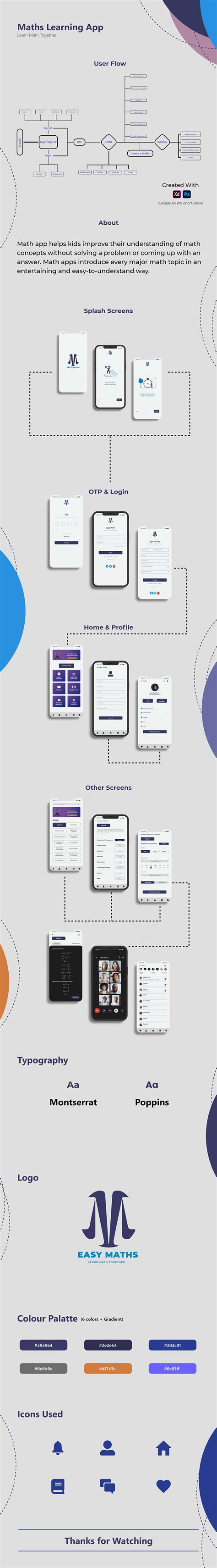 Ui Maths Learning App On Behance