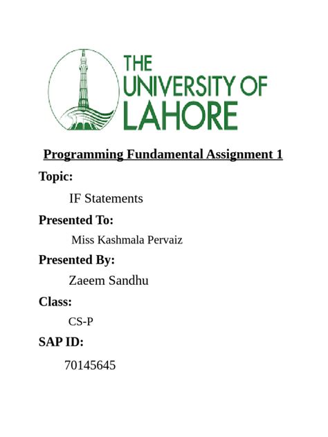 pf assignment no1 zaeem pdf