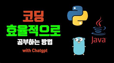 코딩 효율적으로 하는 방법 Chatgpt 활용 Youtube