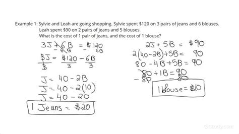 Solving A Word Problem Using A System Of Linear Equations 53 Off