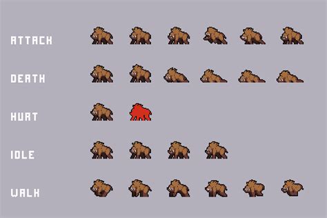 Platformer Enemies Sprite Sheet By Free Game Assets Gui Sprite Tilesets