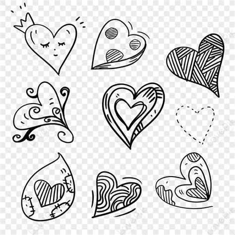 귀여운 낙서 라인 사랑 조합 하트 일러스트 선화 그래피티 Png 일러스트 무료 다운로드 Lovepik