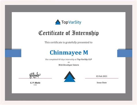 Chinmayee M On Linkedin Webdevelopment Webdesigner Internship