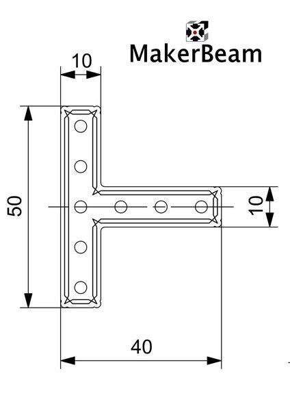 T Brackets 12p Makerbeam