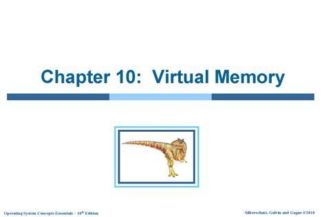 chapter 10 lecture slides chapter 10 virtual memory background code needs to be in memory