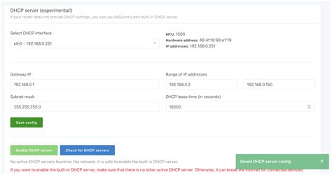 Ui Enable Dhcp Server Is Inactive Forever · Issue 704 · Adguardteam