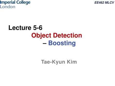 ppt lecture 5 6 object detection boosting powerpoint presentation
