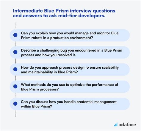 60 blue prism interview questions adaface