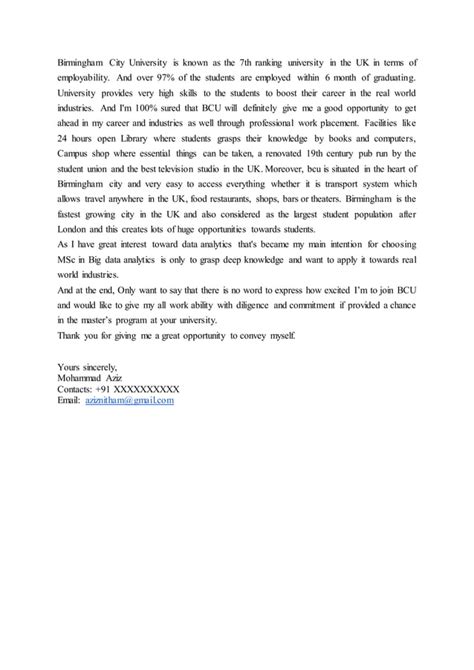 Soppersonal Statement For Birmingham City University Docx