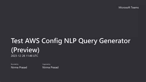 [video] Nirma Prasad On Linkedin Aws Genai Cloudcomputing Awsconfig