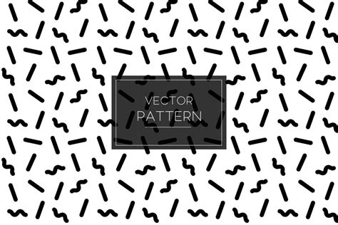 Jumble Black Curvy Lines Seamless Repeat Pattern On A White Background