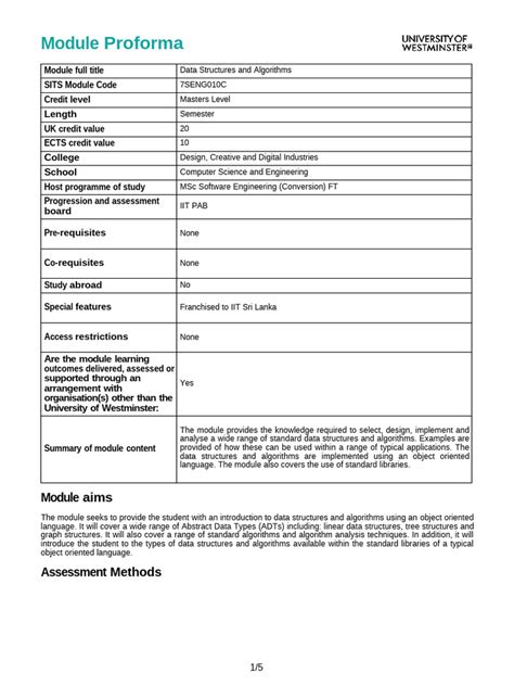 7seng010c data structures and algorithms iit sri lanka 2024 25v