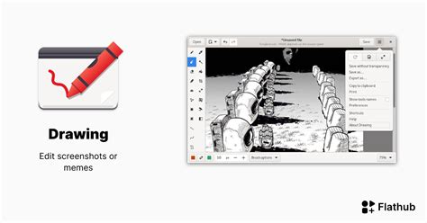 Menginstal Drawing Di Linux Flathub