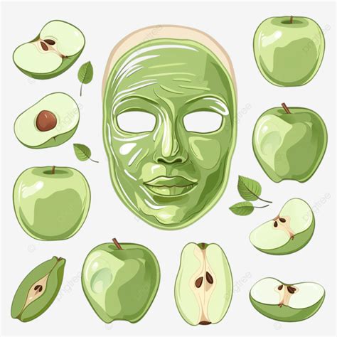 얼굴 마스크 만화 사과하는 방법 지침 얼굴 마스크 세트 평면 디자인 Png 일러스트 및 이미지 에 대한 무료 다운로드 Pngtree