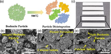 A Schematic Diagram Of Disintegration Of Boehmite Particles B Download Scientific Diagram
