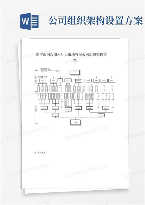 公司组织架构规划方案 Docword模板下载 熊猫办公