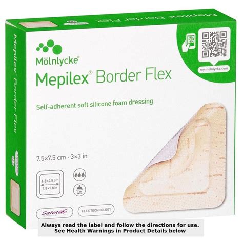 Mepilex Border Flex Dressing 595211 7 5cm X 7 5cm 10 Pack Big W
