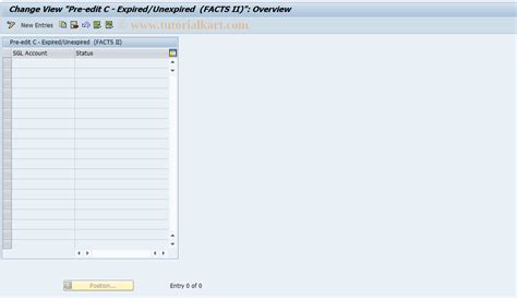 RFACTS PREDC SAP Tcode FACTS Customize Pre Edit C