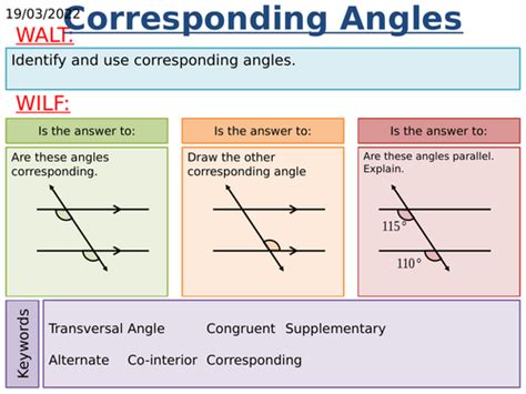 Ks3 Maths Parallel Angles 2022 Update Teaching Resources