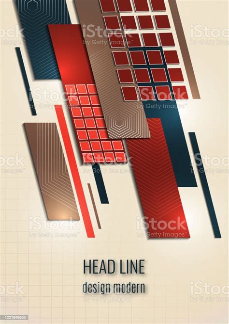 베이지 색 배경에 추상 경사 사각형 과 사각형 표지 명함 전단지 보고를위한 기업 디자인을위한 범용 기하학적 템플릿 벡터 가리기에 대한 스톡 벡터 아트 및 기타 이미지