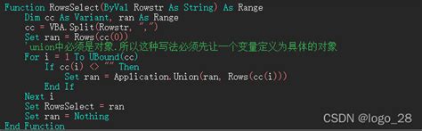 Vba 不连续的多行一次选中操作vba Range里面不连续的多行 Csdn博客