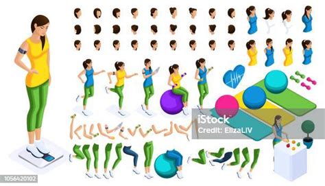 일찍 여 선수 감정의 대형 세트 손 발 움직임 건강 한 라이프 스타일의 제스처를 만듭니다 캐릭터를 생성 하 Championship에 대한 스톡 벡터 아트 및 기타 이미지