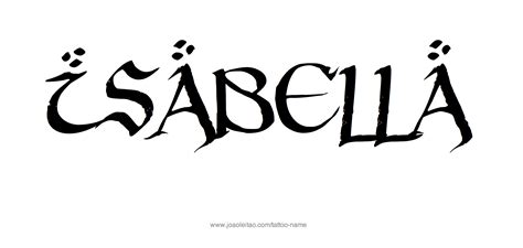 Isabella Name Tattoo Designs