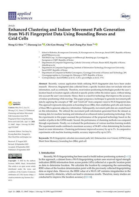 pdf enhanced clustering and indoor movement path generation from wi fi fingerprint data using