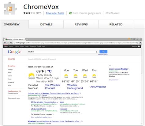 Chromevox Screenreader Extension For Chrome This Extension Will Read Websites And Documents