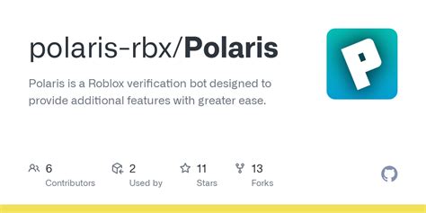 GitHub Polaris Rbx Polaris Polaris Is A Roblox Verification Bot Designed To Provide