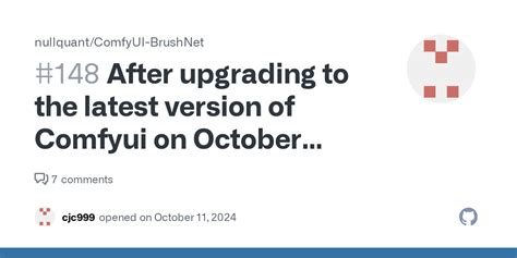 after upgrading to the latest version of comfyui on october 11th there is an error message