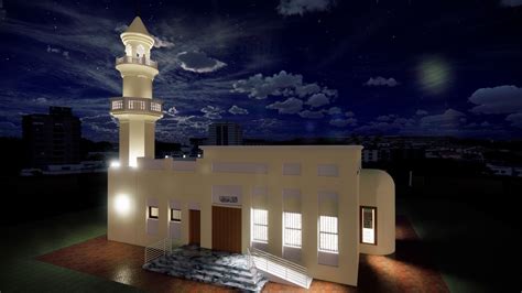 Mosque Masjid With Concrete Minaret In Revit 3d Model Cgtrader