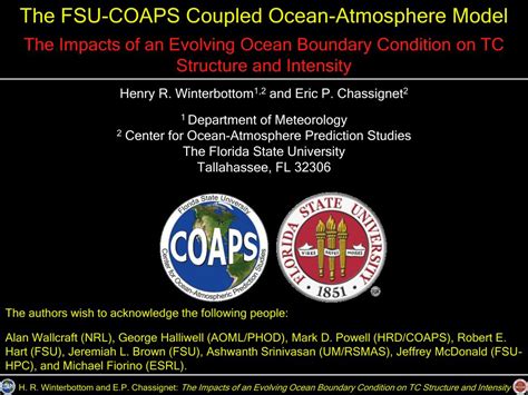 Ppt The Fsu Coaps Coupled Ocean Atmosphere Model Powerpoint Presentation Id 5494168