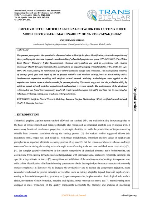 Pdf Employment Of Artificial Neural Network For Cutting Force Modeling To Gauge Machinabilty