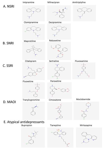 A Represents Examples Of Non Selective Monoamine Reuptake Inhibitor