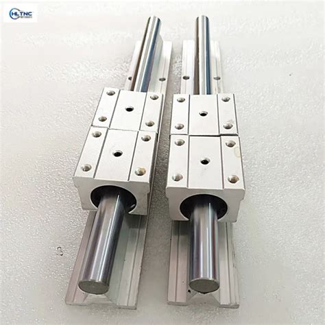 2pcs SBR25 25mm Linear Rail Any Length Support Round Guide Rail 4pcs SBR25UU Slide Block For
