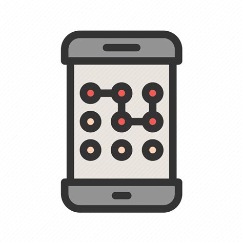 Mobile Password Pattern Phone Screen Swipe Unlock Icon Download On Iconfinder