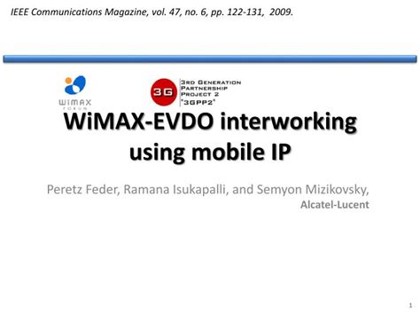 Ppt Wimax Evdo Interworking Using Mobile Ip Powerpoint Presentation Free Download Id2188223