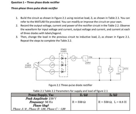 Solved Question 1 Three Phase Diode Rectifier Three Phase Chegg Com