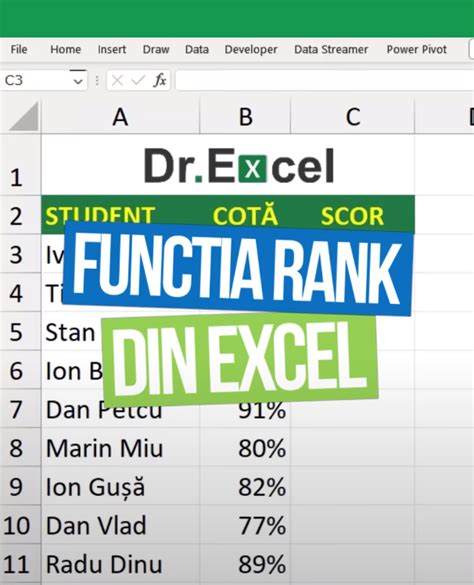 Cum Poți Să Obții Clasamente în Excel Cu Funcția Rank Drexcel