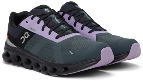 On Black And Purple Cloudrunner Waterproof Sneakers On
