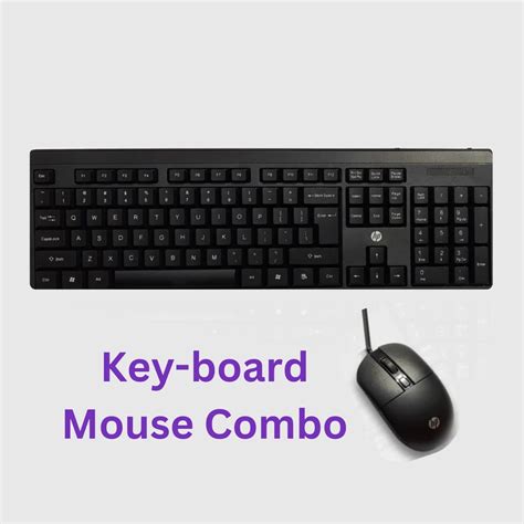 HP KM Keyboard And Mouse Combo Wired USB Desktop Keyboard Black At Piece Rajkot ID