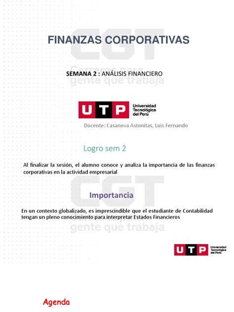 S02 S1 Analisis Eeff Def Pdf Estado Financiero Contabilidad