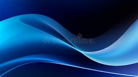 Dynamic Curved Lines In Steel Blue And Cadet Blue Colors Ai Generated Stock Illustration