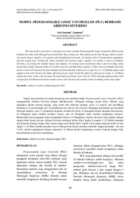 Pdf Modul Programmable Logic Controller Plc Berbasis Arduino Severino