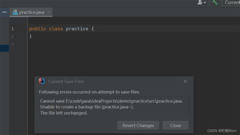 Idea出现cannot Save Files报错idea无法保存文件 Csdn博客